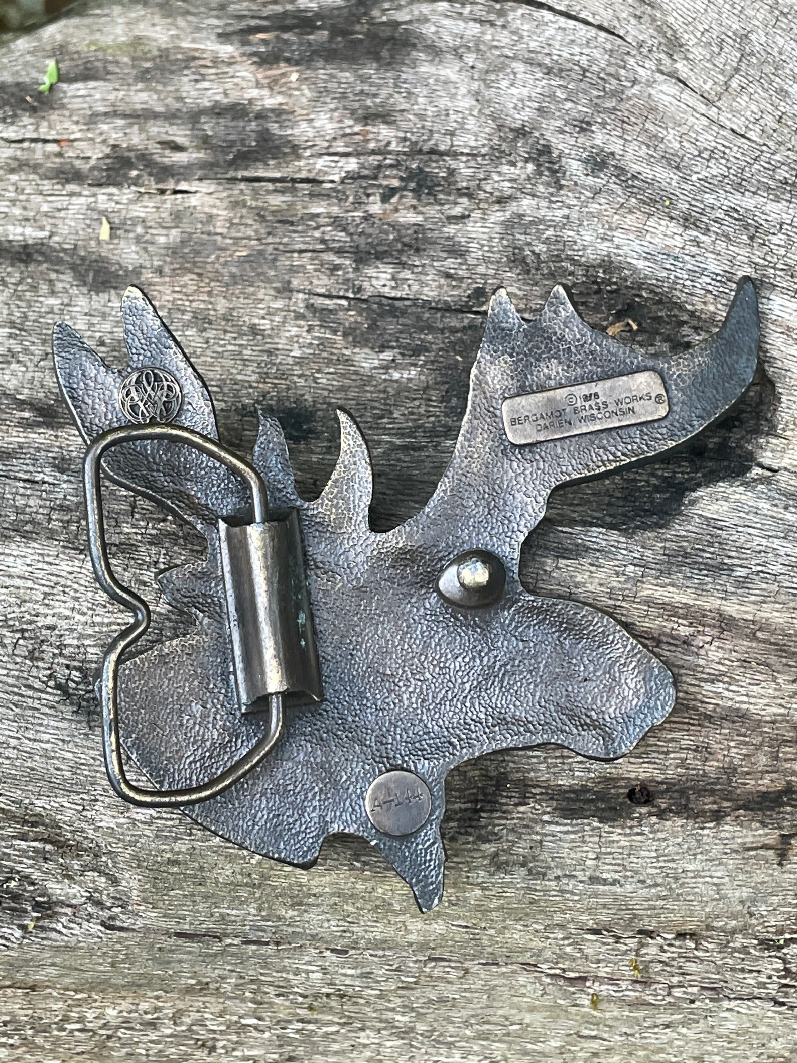Vintage 70s Moose Brass Belt Buckle - Etsy