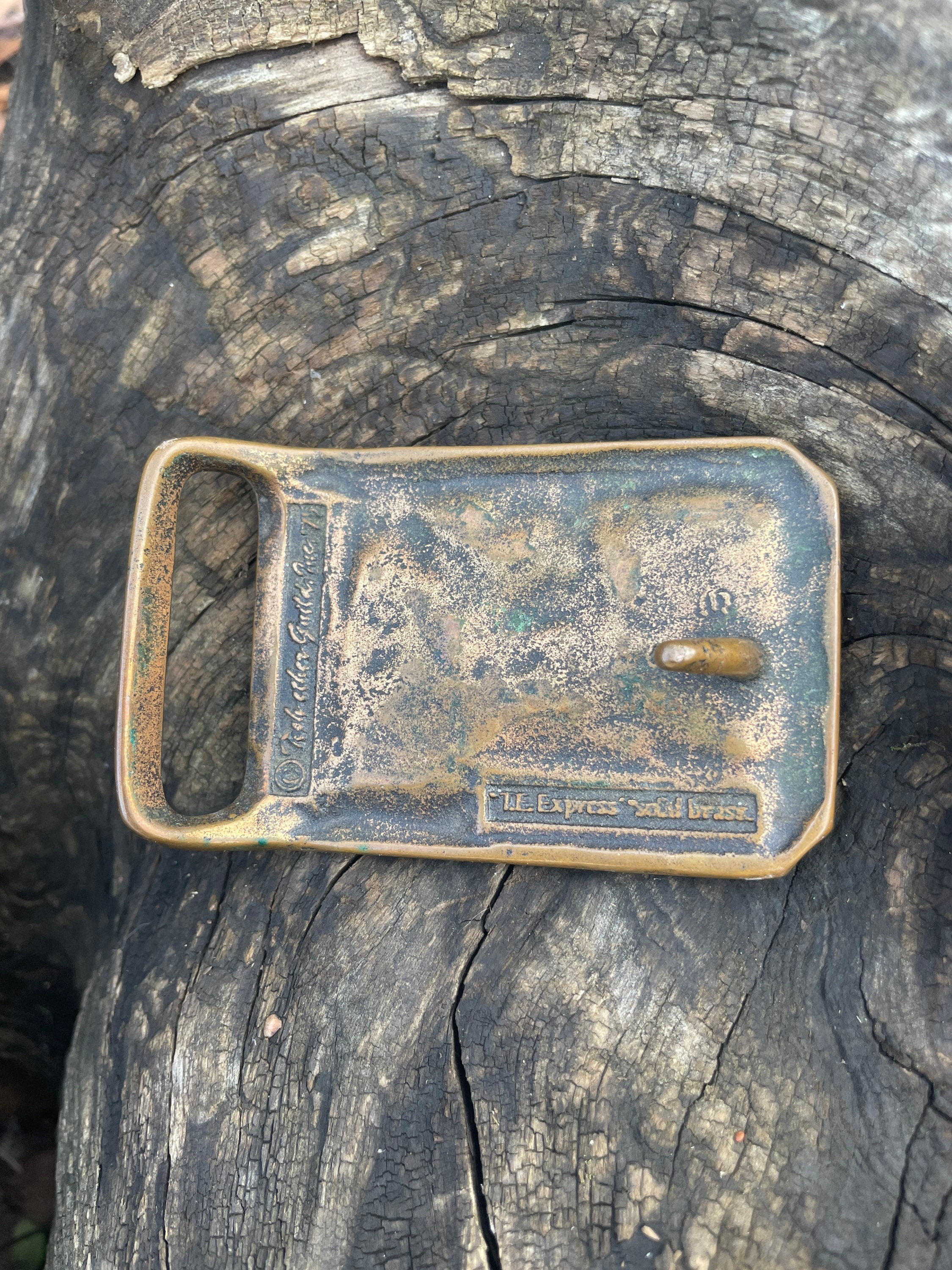 Vintage Train Brass Belt Buckle - Etsy
