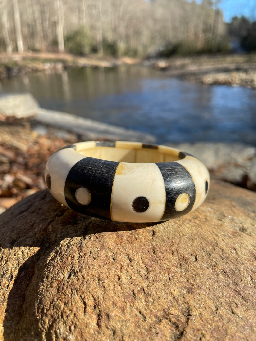 Vintage Bone Bracelet - Etsy