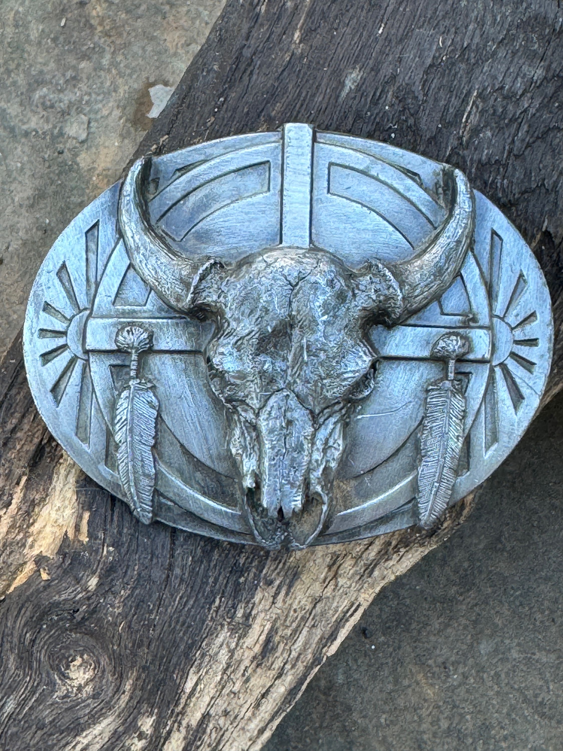 Vintage Native American Belt Buckle, Buffalo Skull Belt Buckle - Etsy