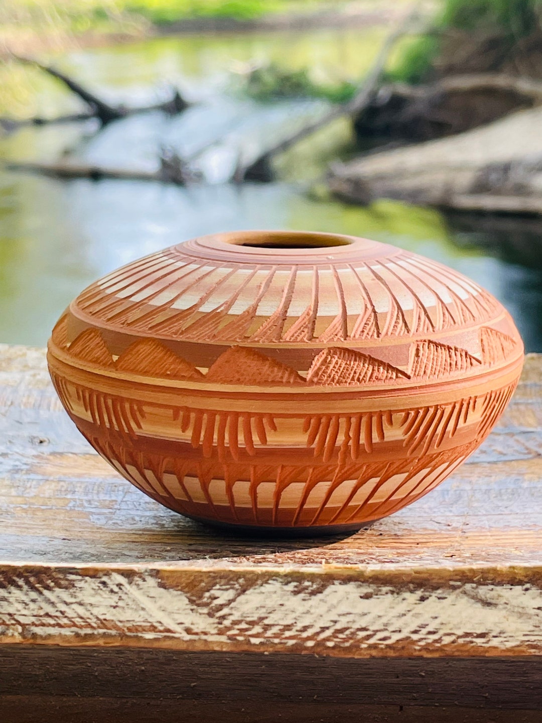 Vintage Handmade Navajo Clay Vessel by Donavon Thompson - Etsy