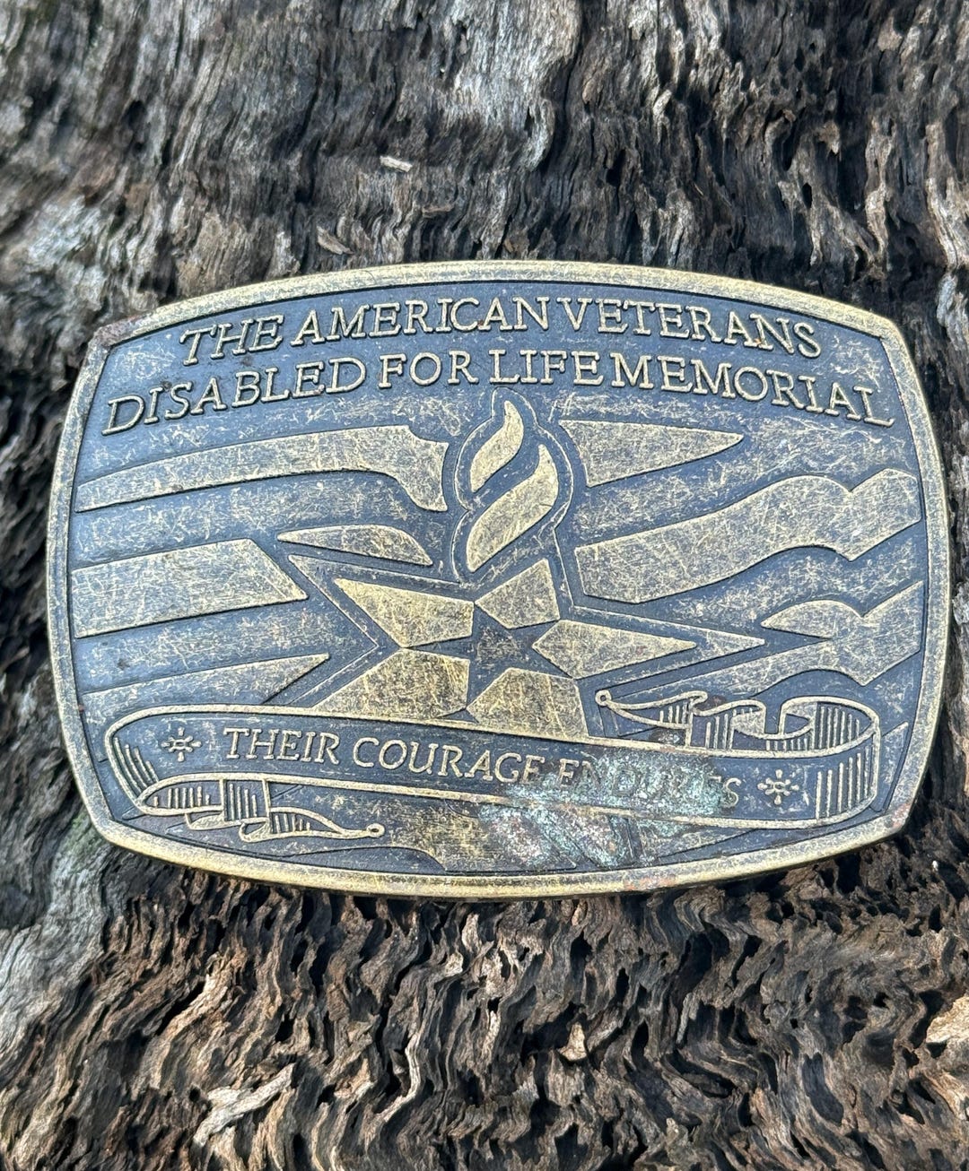 Vintage Disabled Veteran Brass Belt Buckle - Etsy