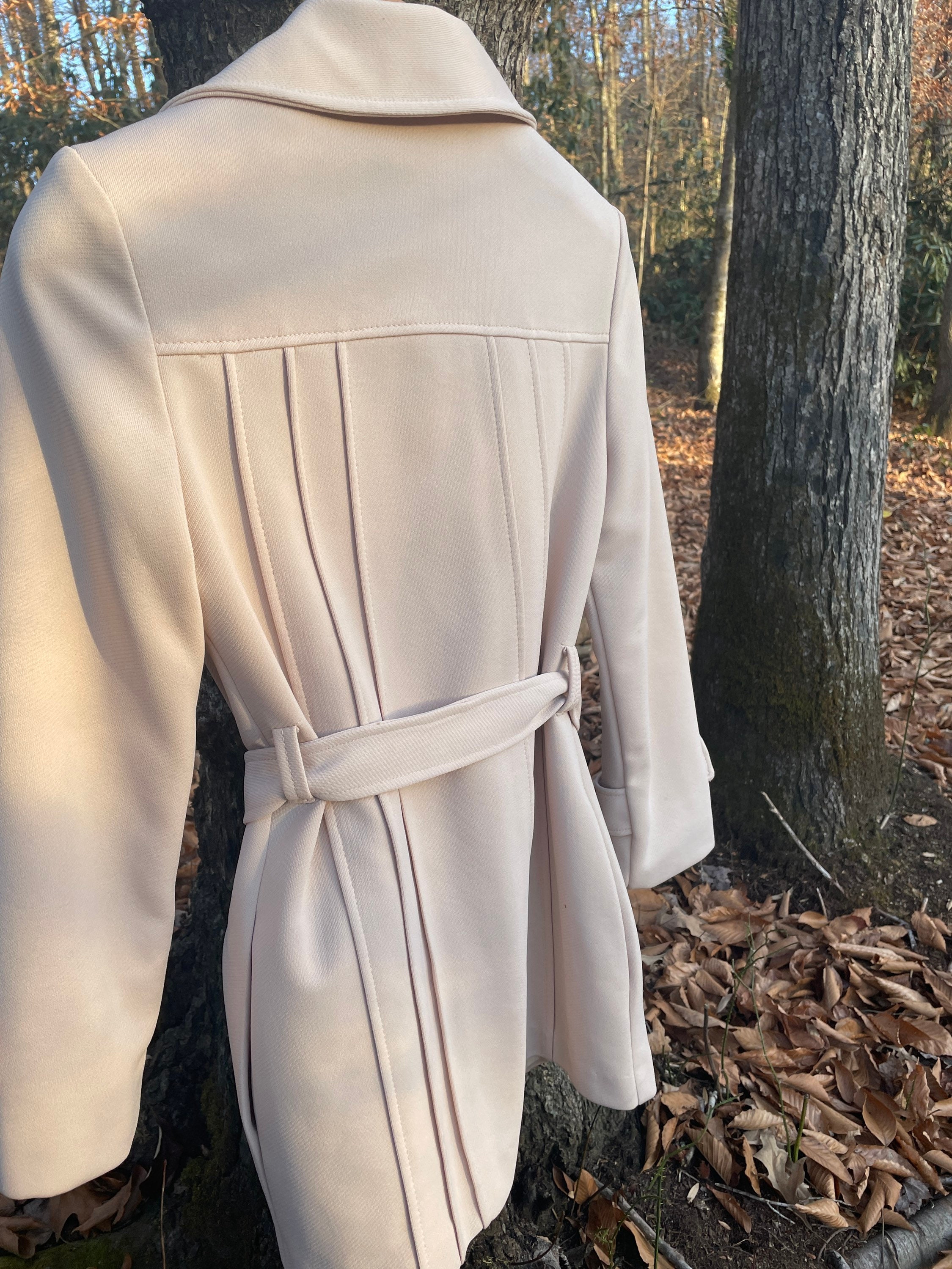 Vintage 70s Western Style Cream Pea Coat - Etsy