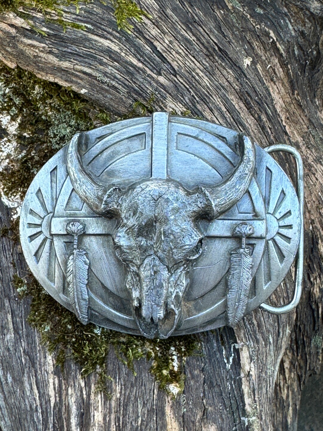 Vintage Native American Belt Buckle, Buffalo Skull Belt Buckle - Etsy
