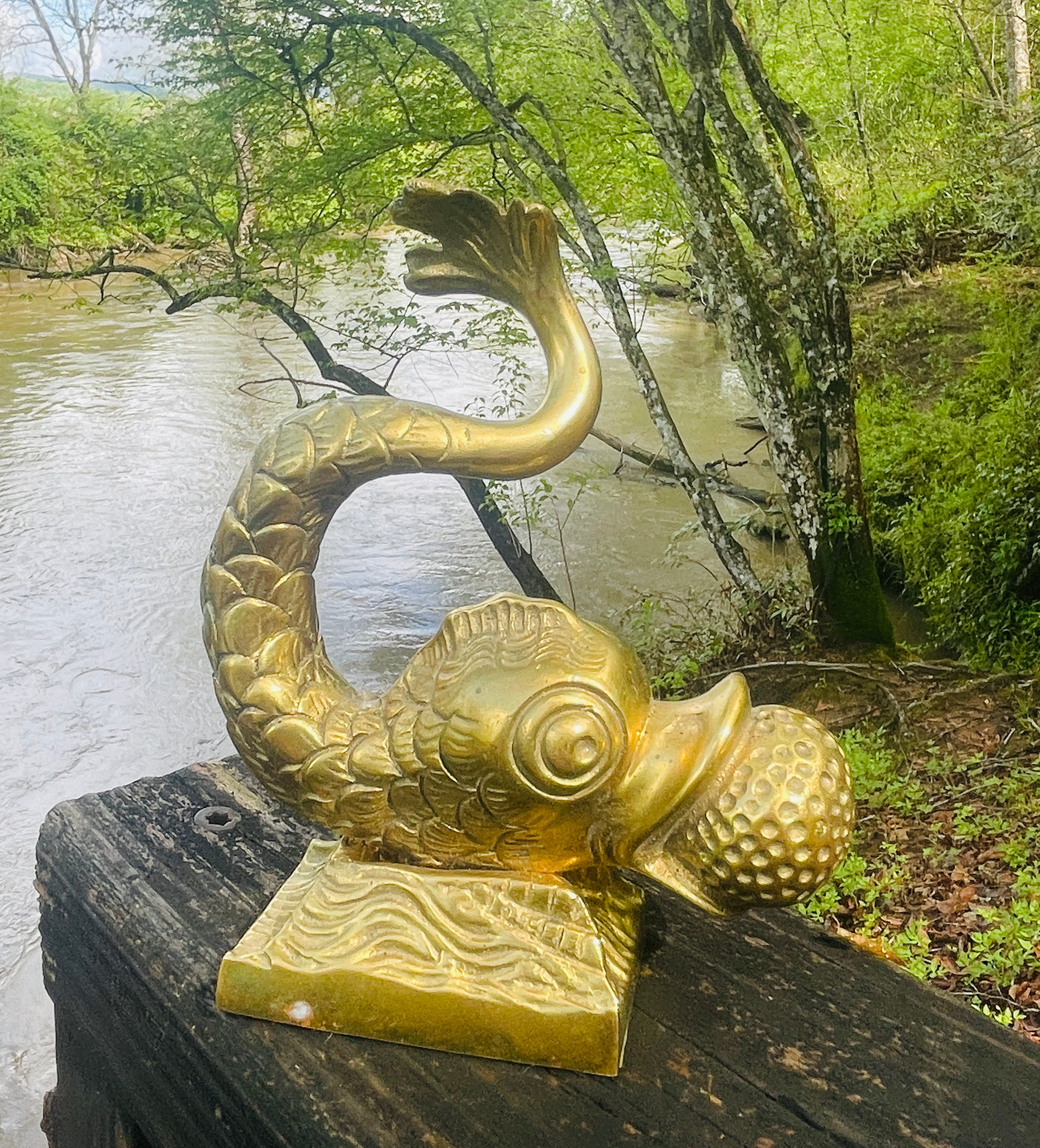 Mid Century Modern Brass Dolphin Fish, Koi Fish, Dragon Fish - Etsy