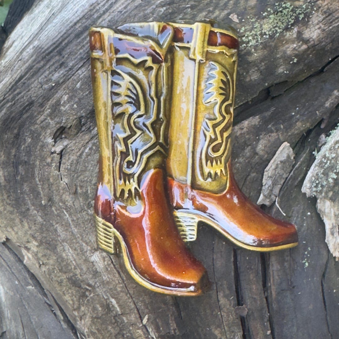 Vintage Western Cowboy Boots Belt Buckle - Etsy