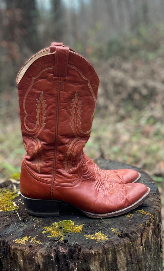 Vintage Larry Mahan's cowboy boots ostrich 10 1/2 D b… - Gem