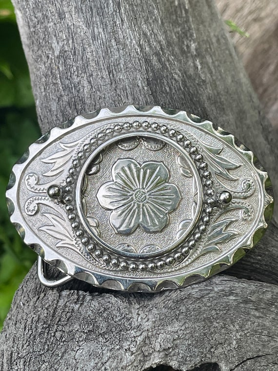 Belt buckle - flower - Gem