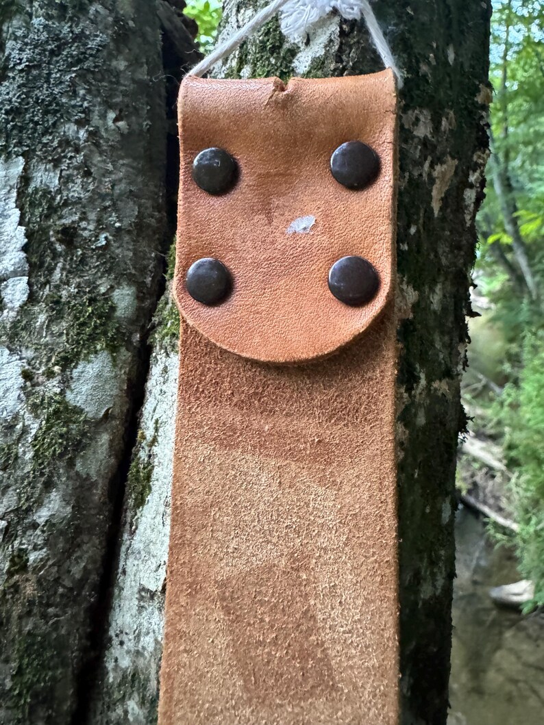 Vintage Tan Leather Belt, Tooled Leather Belt With Birds and Trees ...