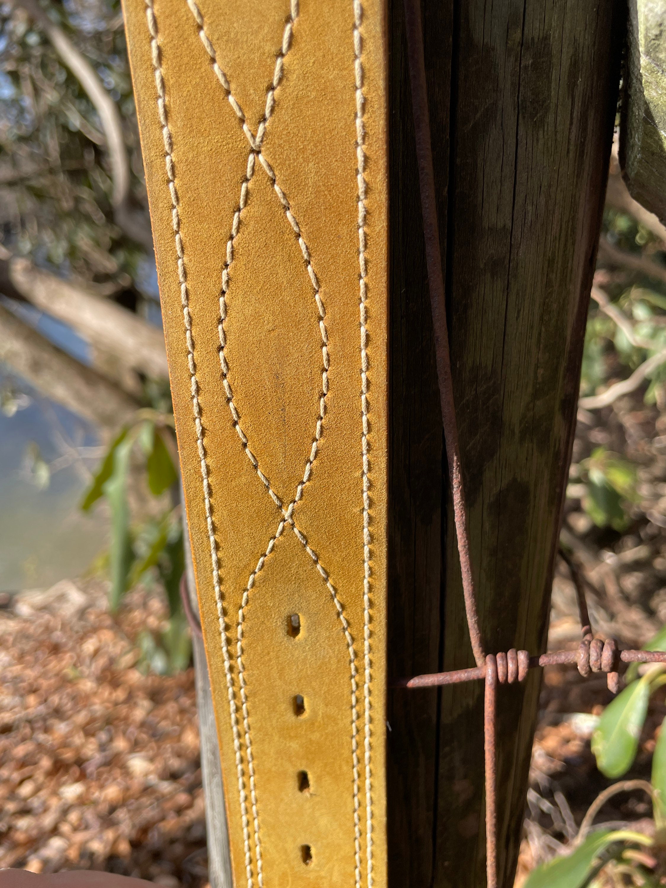 Vintage Saddle Stitched Figure 8 Leather Belt - Etsy