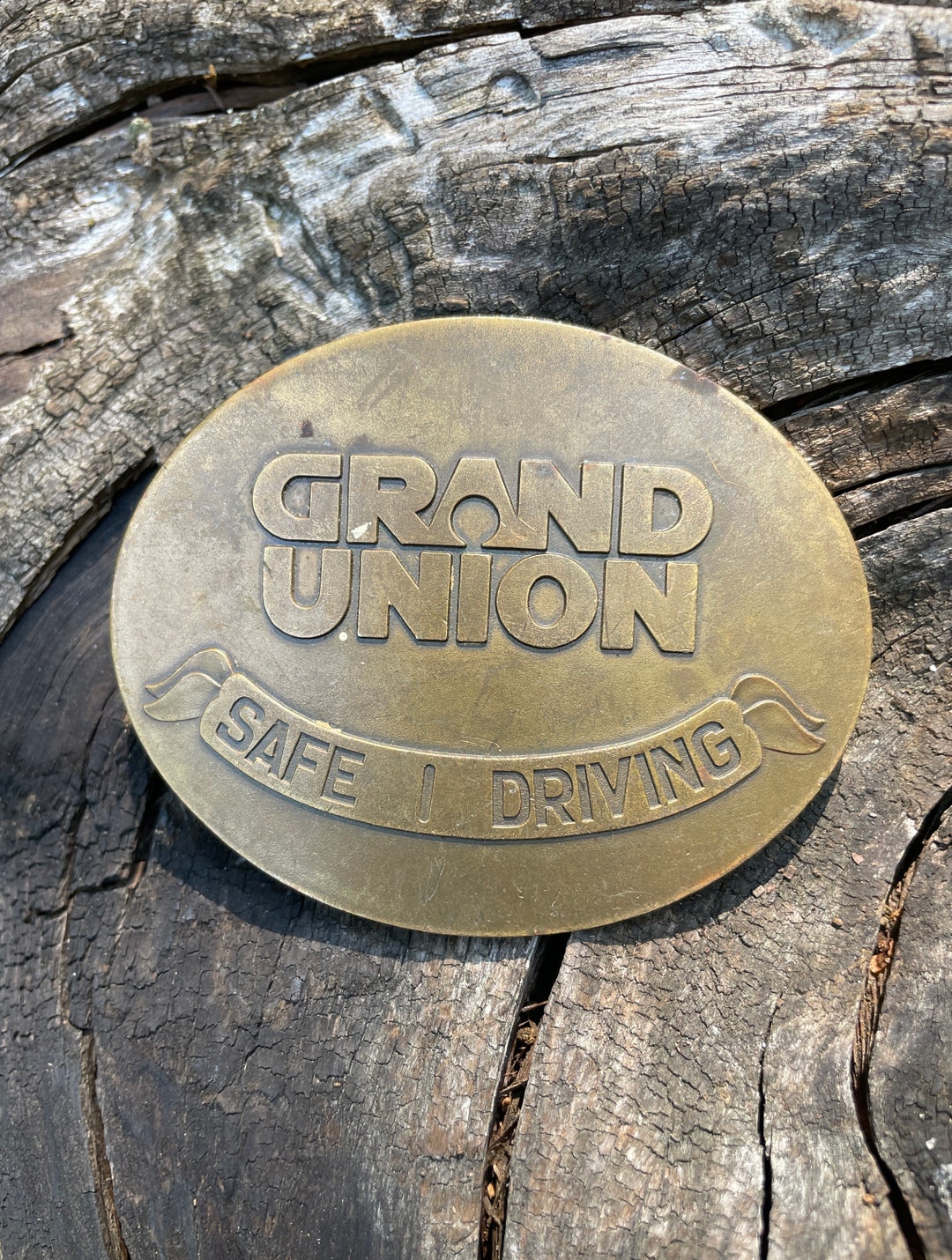 Vintage 70s Brass Grand Union Belt Buckle - Etsy