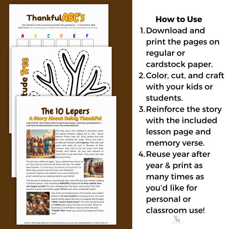 10 Lepers Bible Story Activities | Gratitude Lesson | Sunday School ...