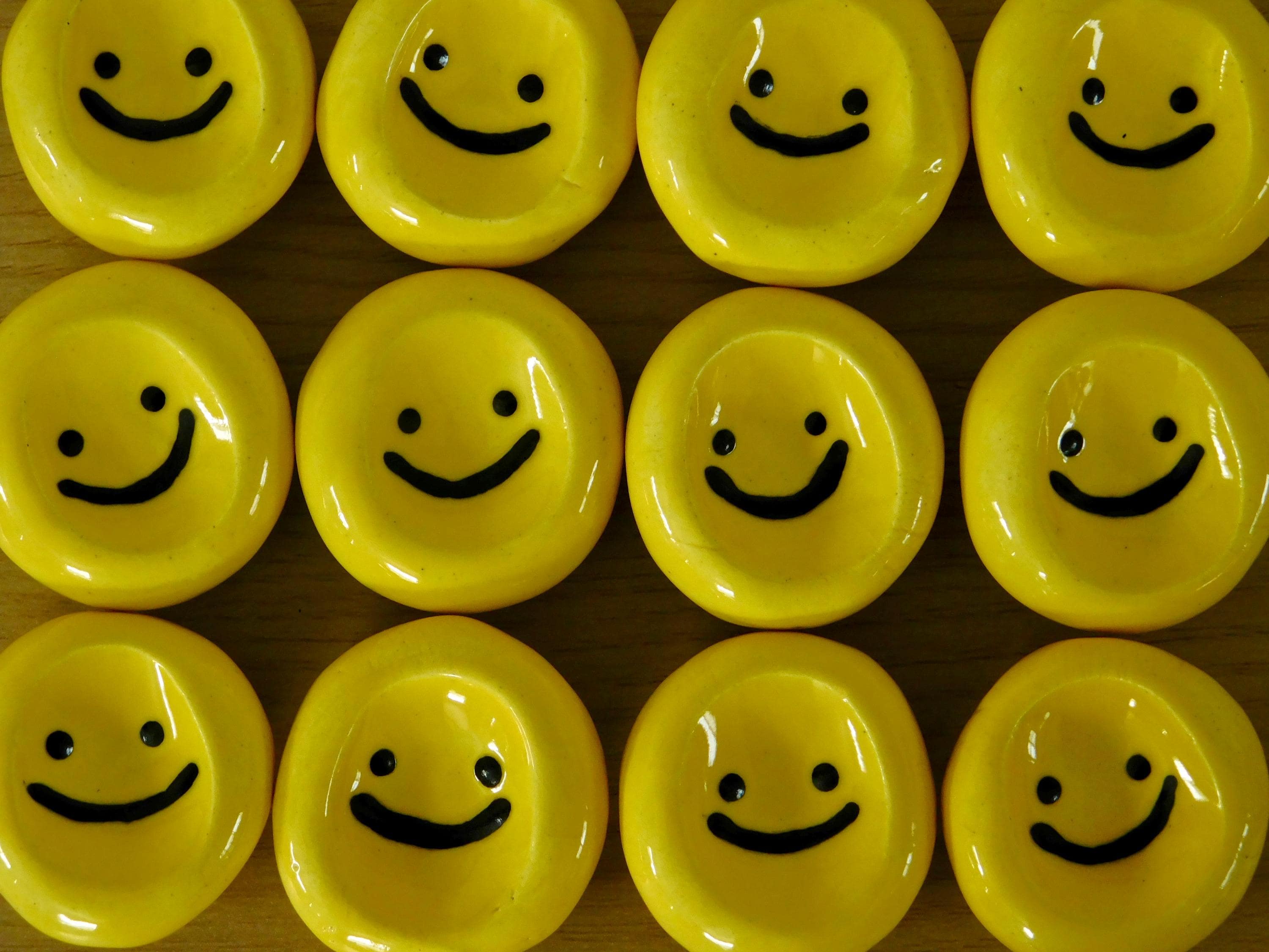 Handmade Ceramic Smiley Worry Stone - Etsy
