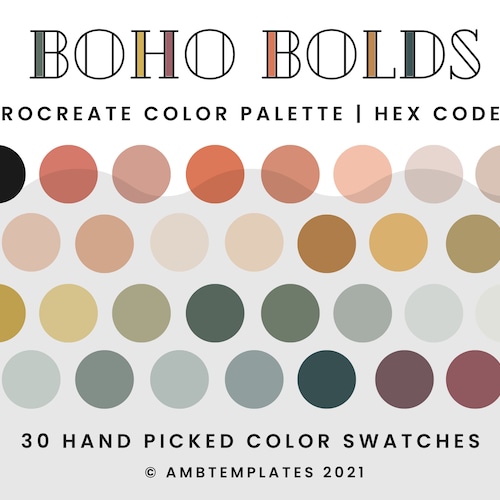 Procreate Color Palette Pastel Procreate Swatches Ipad Etsy