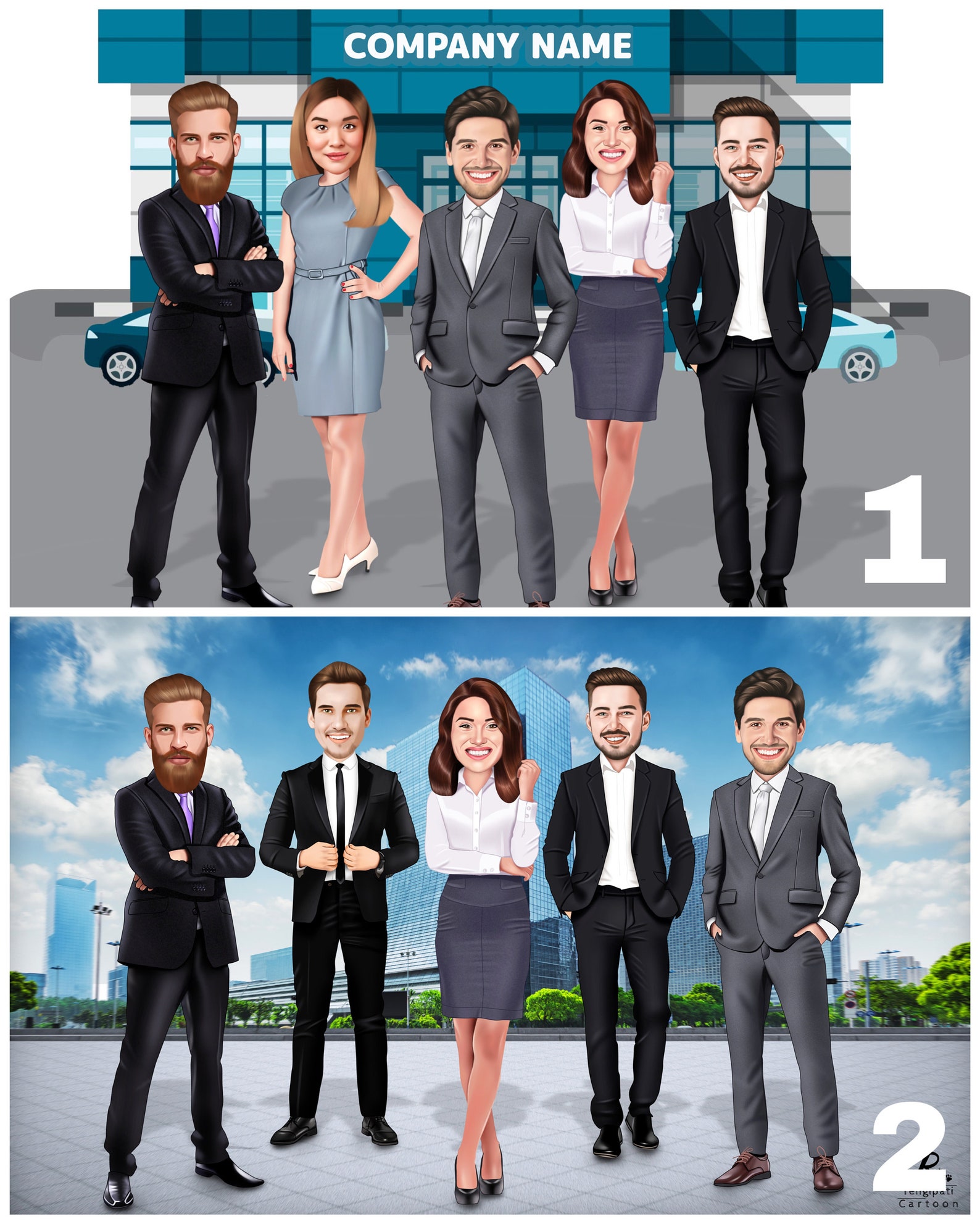 Personalized Company Employee Cartoons. Gifts for Coworkers. Gift for ...