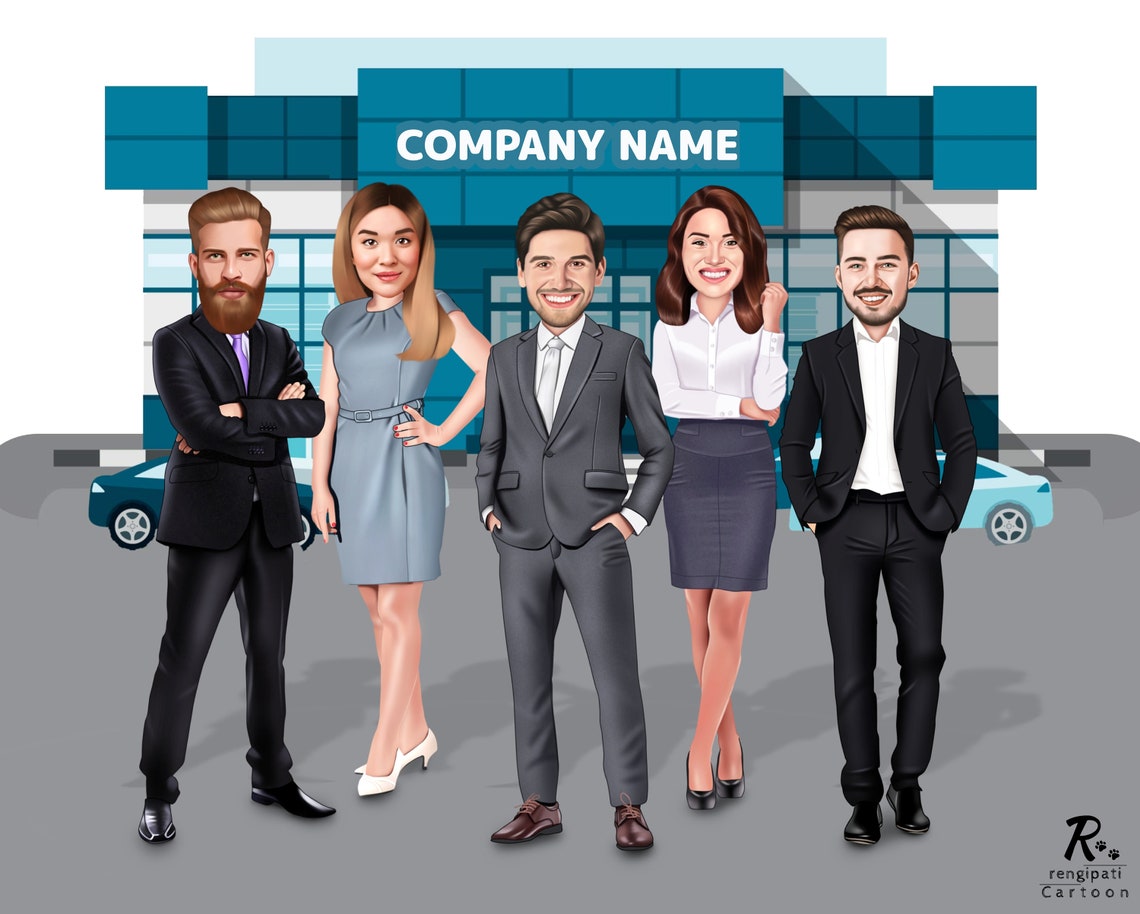 Personalized Company Employee Cartoons. Gifts for Coworkers. Gift for ...