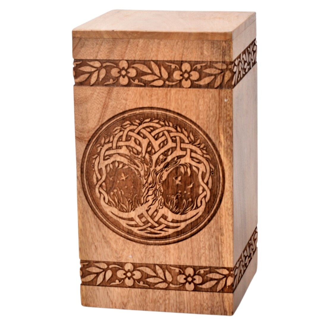 Wooden Urn Box for Human Ashes Adult Large Box Pets Ashes Box Cats Dogs ...