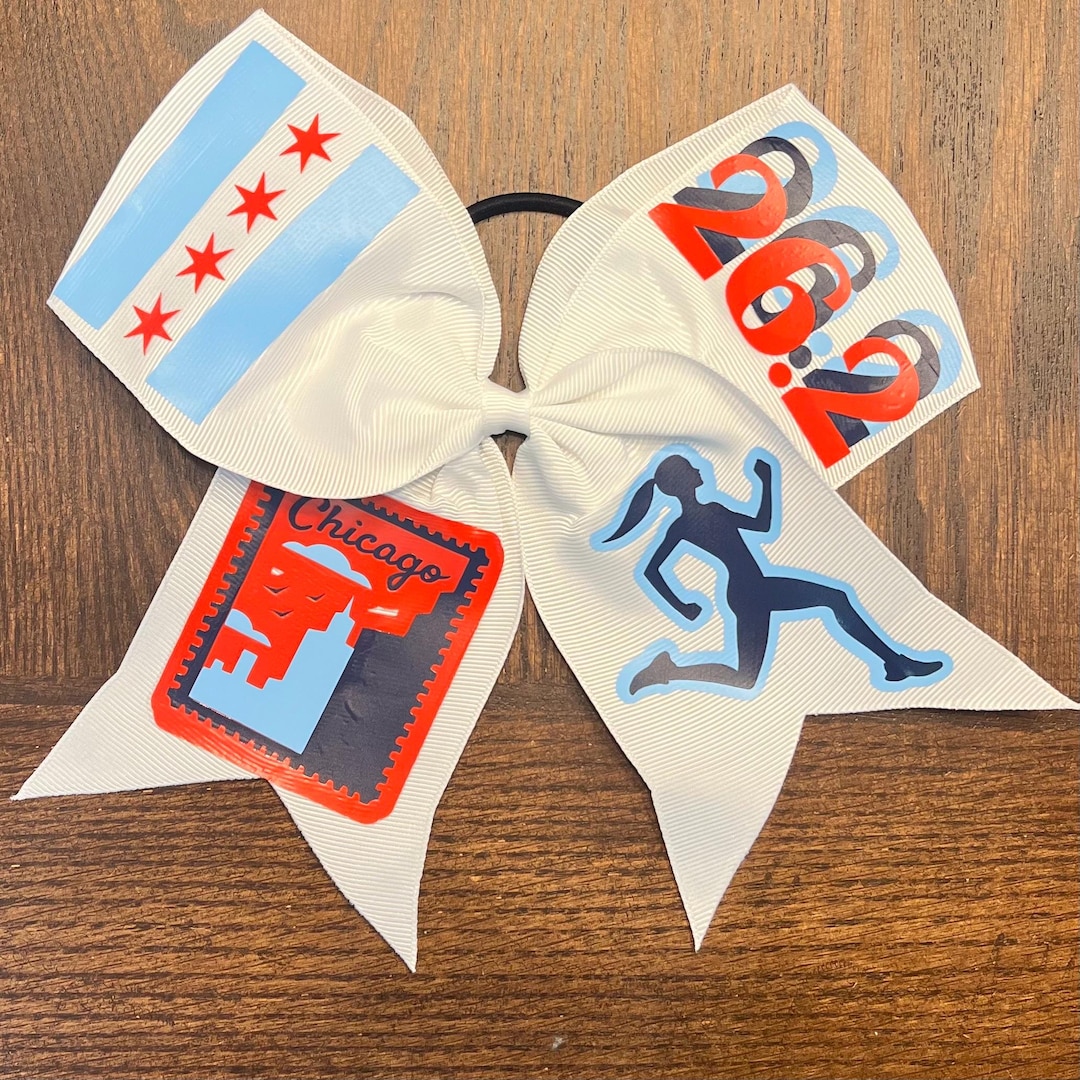 Chicago Marathon Cheer Bow - Etsy