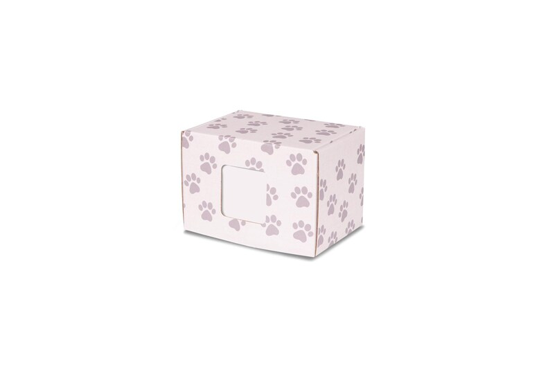 Cardboard Pet Box Paw Print Biodegradable Pet Urn - Etsy