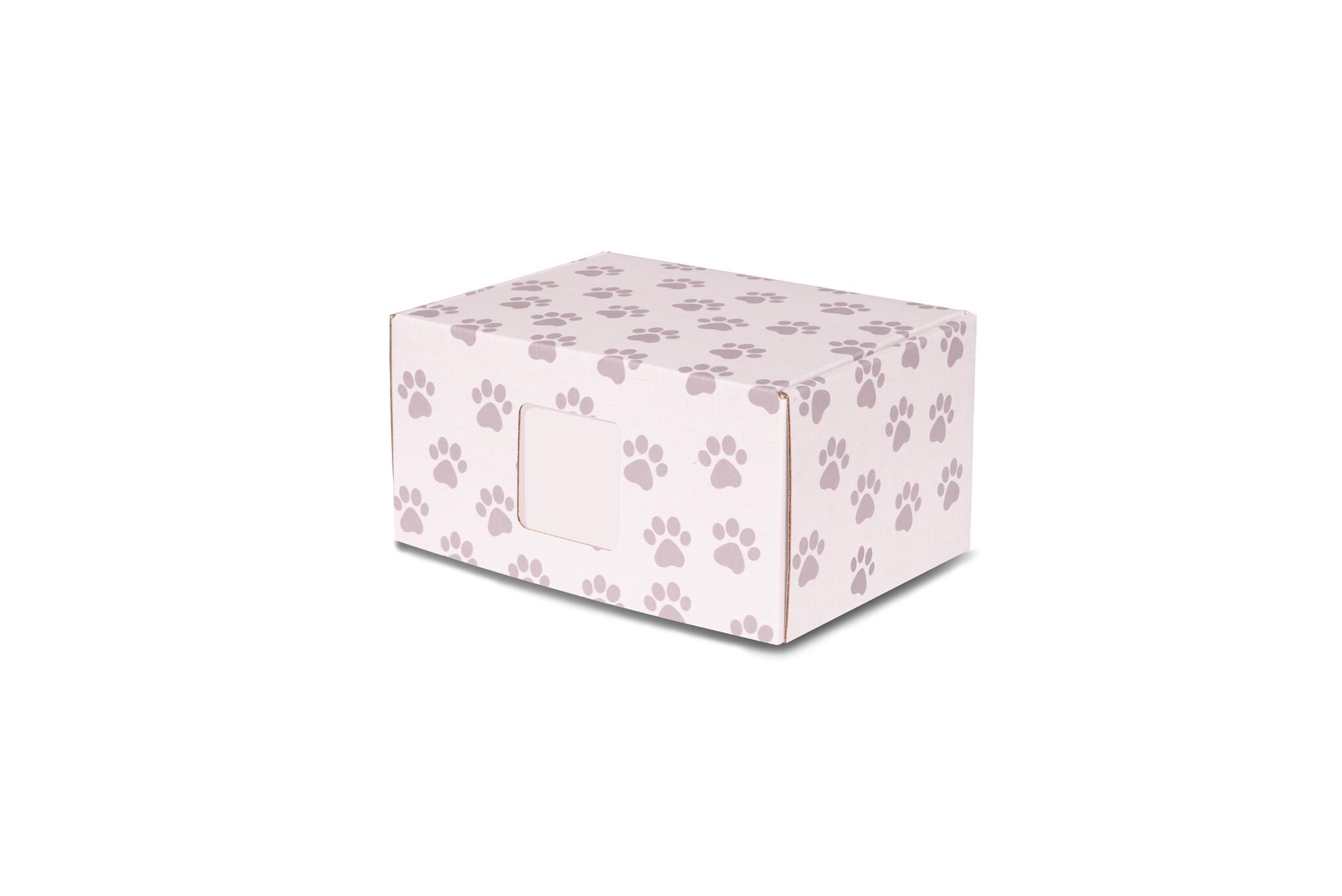 Cardboard Pet Box Paw Print Biodegradable Pet Urn - Etsy