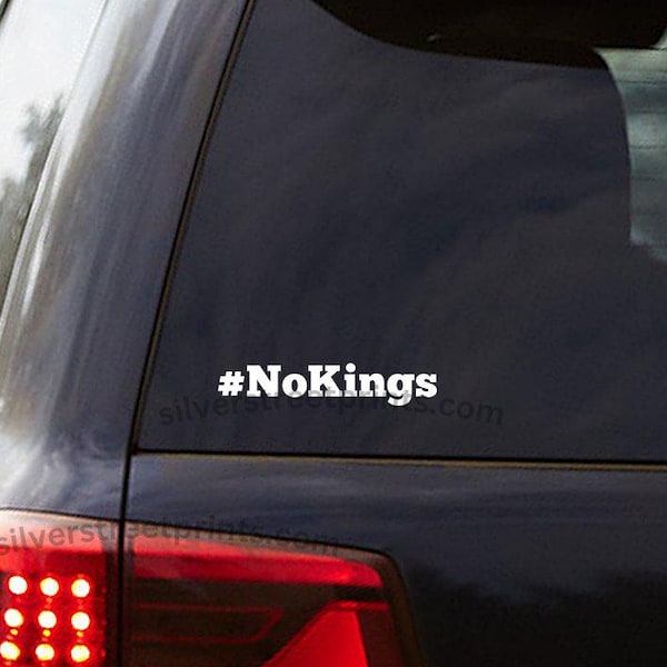 No Kings Black Decal - Etsy