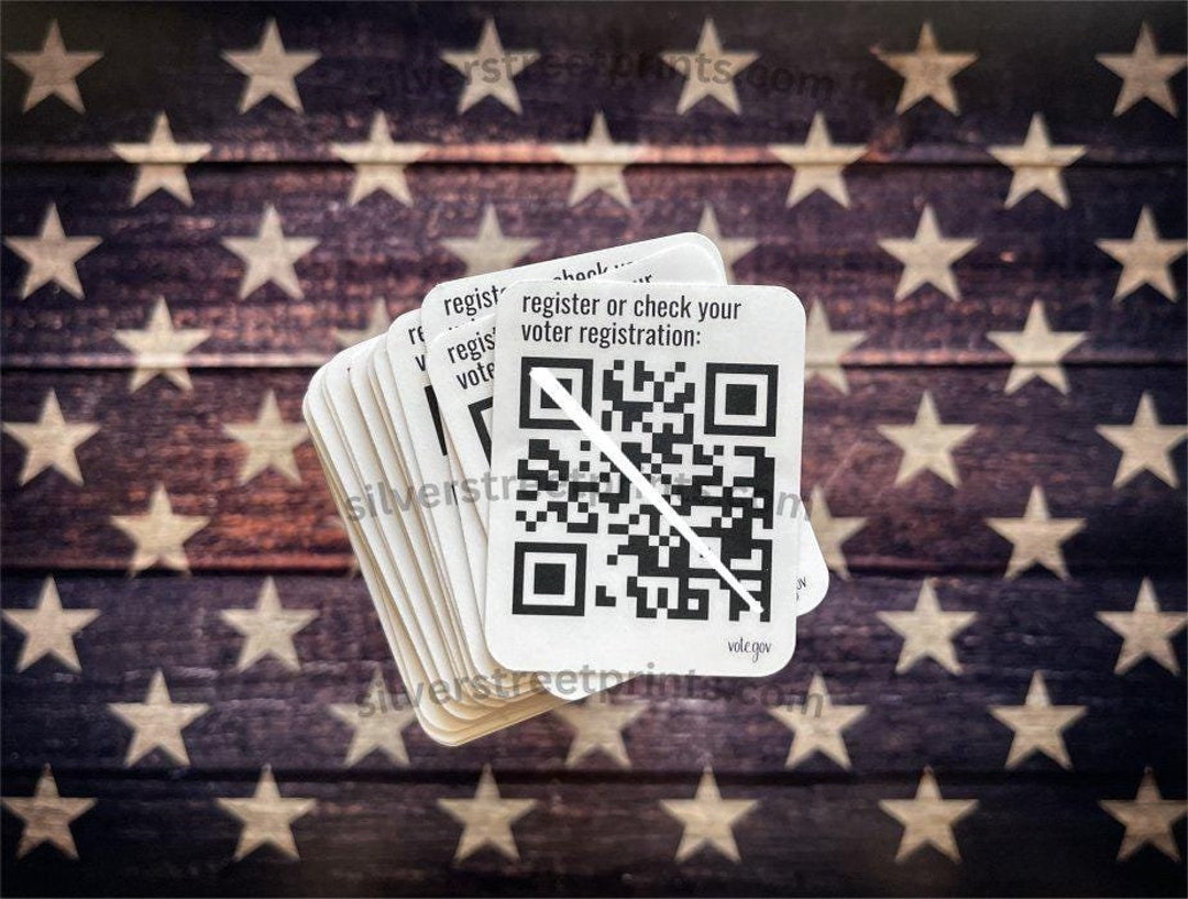 Register to Vote QR Stickers, Rally Stickers, Concert Stickers ...