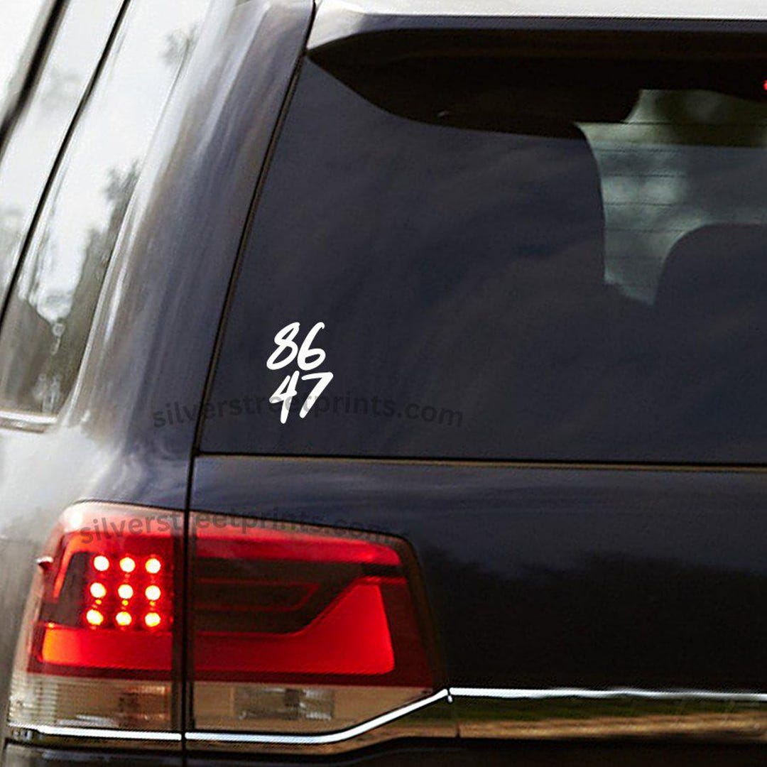 8647 Handwritten Vinyl Window Decal, Small 8647 Decal, Resist 47, US ...