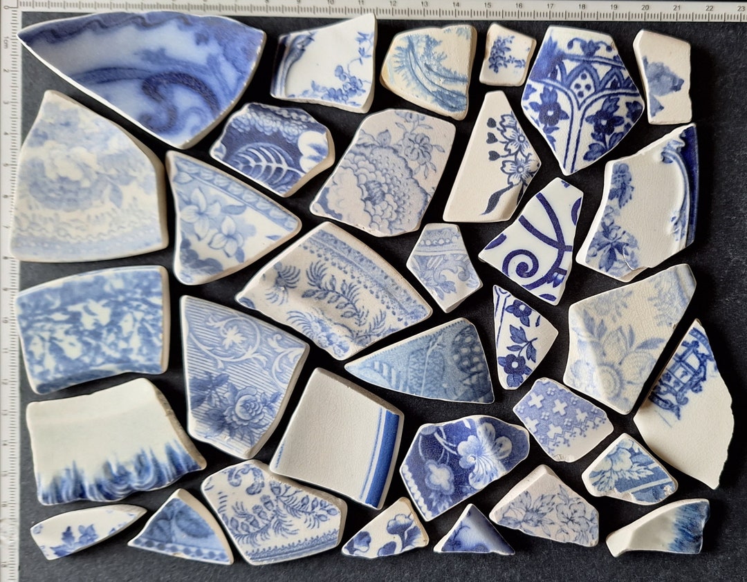 Tumbled Pottery Fragments From Field and Foreshore. Ideal for - Etsy