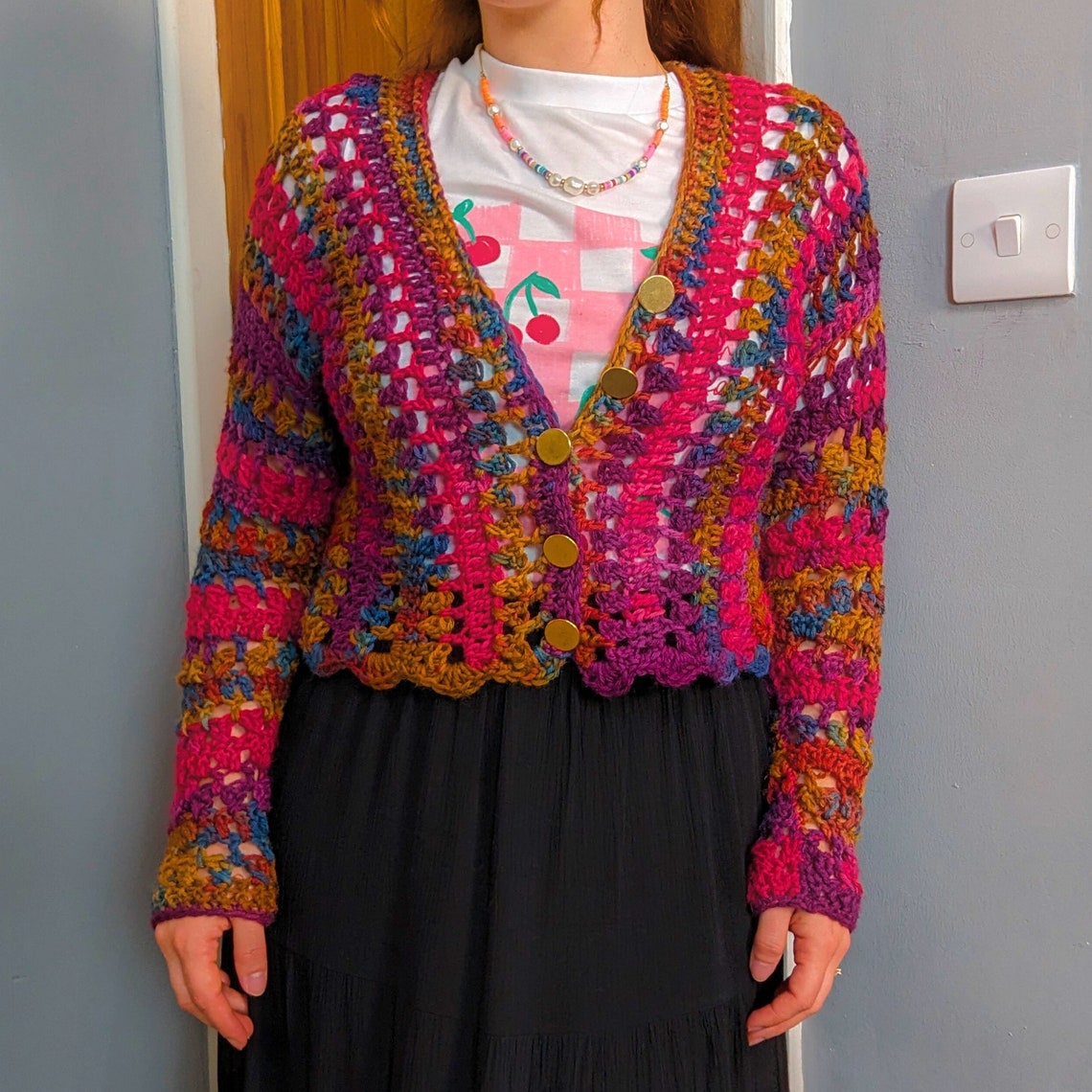 Crochet Mesh Cardigan Pattern, Crochet Top Pattern, Crochet Cardigan ...