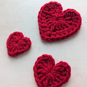 Crochet Heart Pattern: 3 Sizes, Beginner Friendly (PDF Pattern) - Etsy