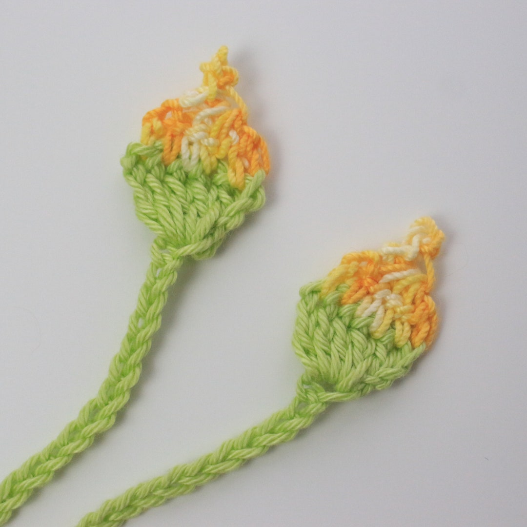 Rose Bud Crochet Pattern, Crochet Rose Bud Chart and Written ...