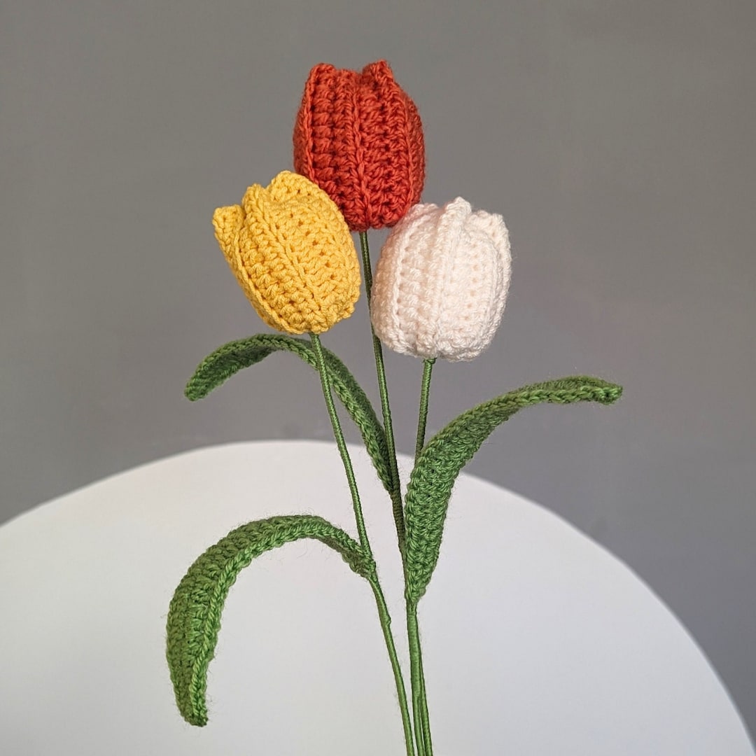 Crochet Tulip Pattern, Crochet Tulip Flower, Crochet Tulip for Bouquet ...