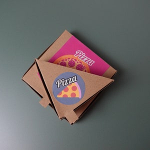 Crochet Pizza Coasters Written Pattern and Pizza Boxes Templates ...