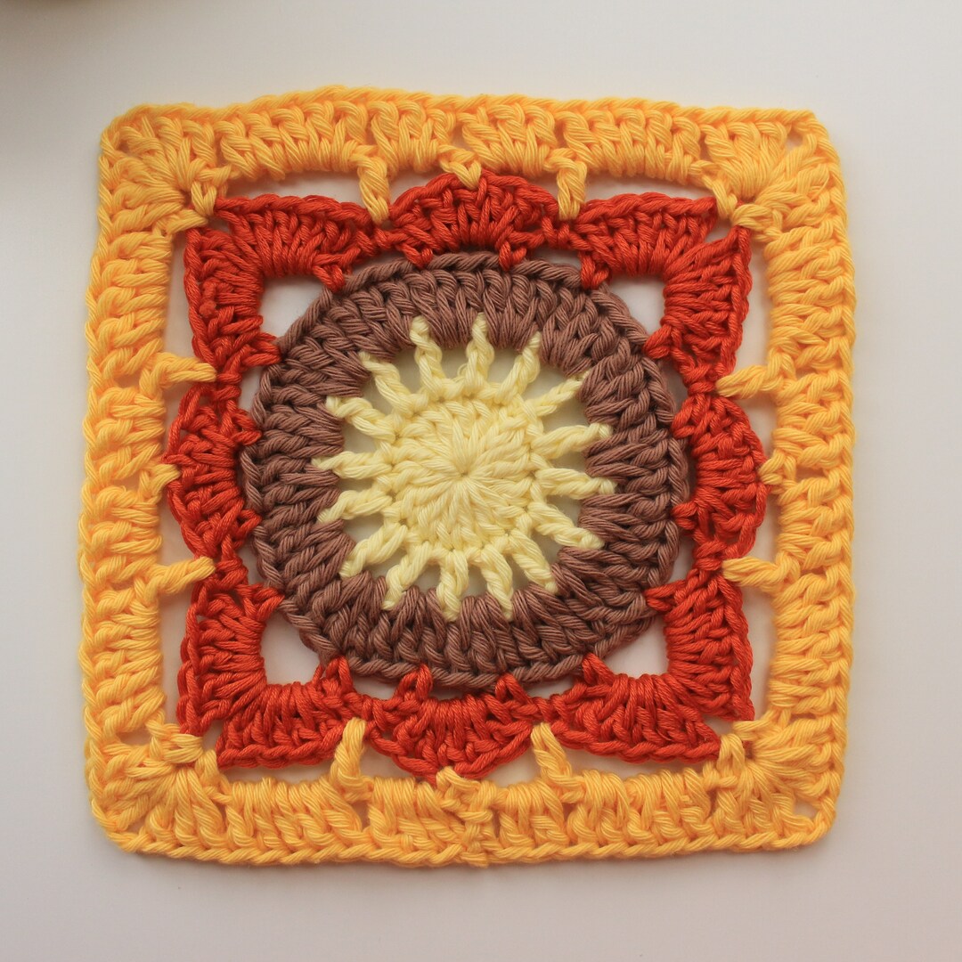 Willow Crochet Square PDF Pattern With PATTERN CHART | Colourful and ...