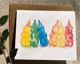 Gummy Bear Birthday Card - Etsy Canada