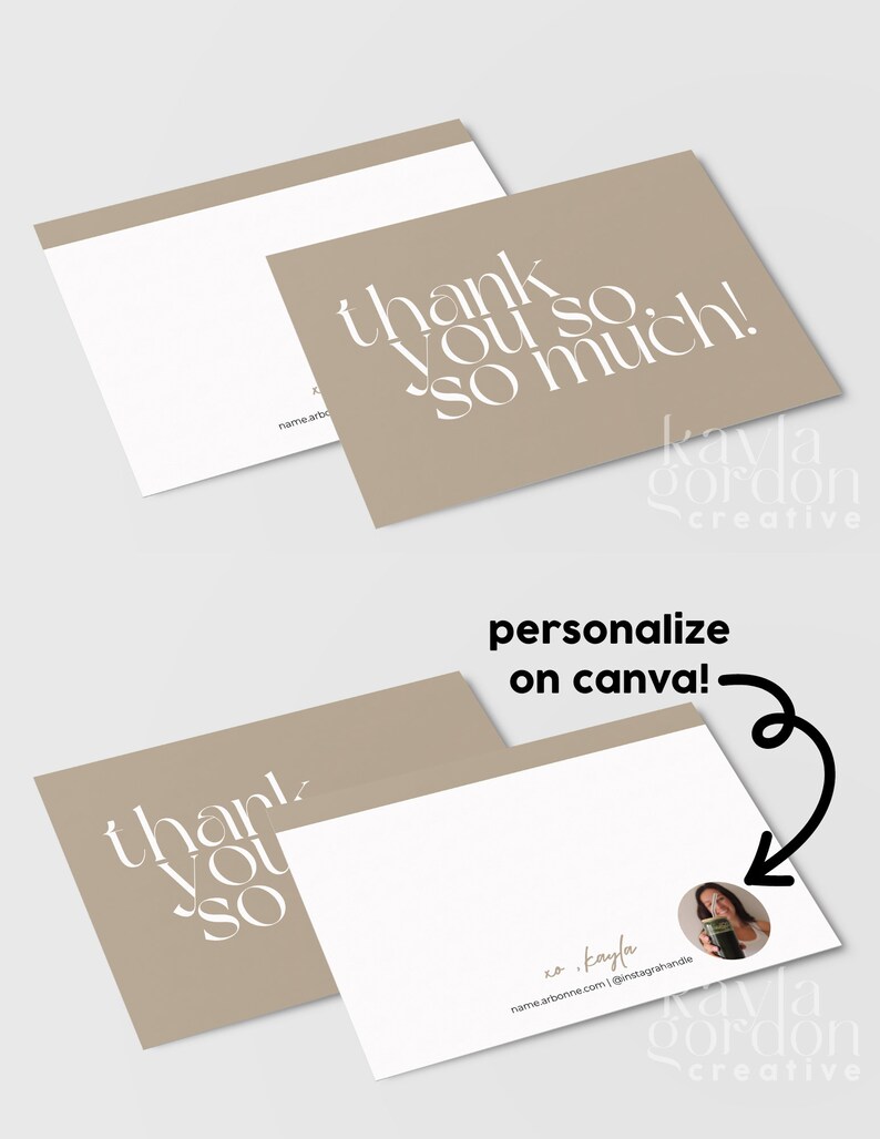 Customizable Thank You Cards Canva Template | Thank You Card for Arbonne Consultants Digital ...