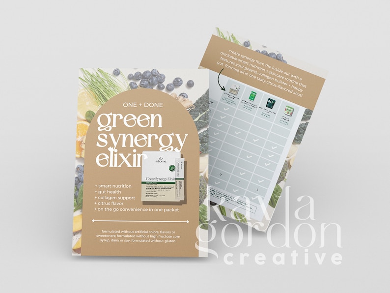 Arbonne Green Synergy Elixir Sample Card // Greensynergy Elixir Info ...