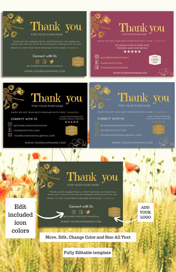 INSTANT DOWNLOAD Fully Editable and Printable Small Business - Etsy