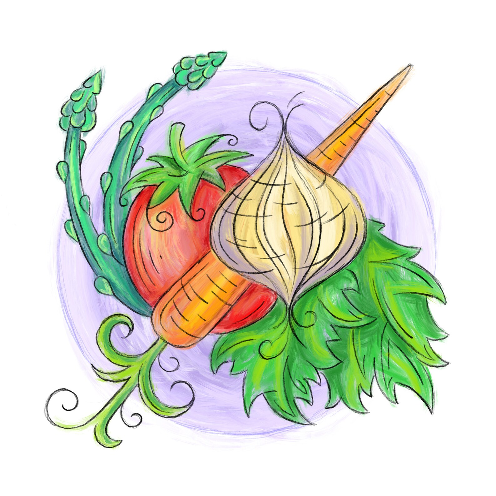 Vegetable Printable, Veggies Art Print, Kitchen Art, Vegetable Art ...