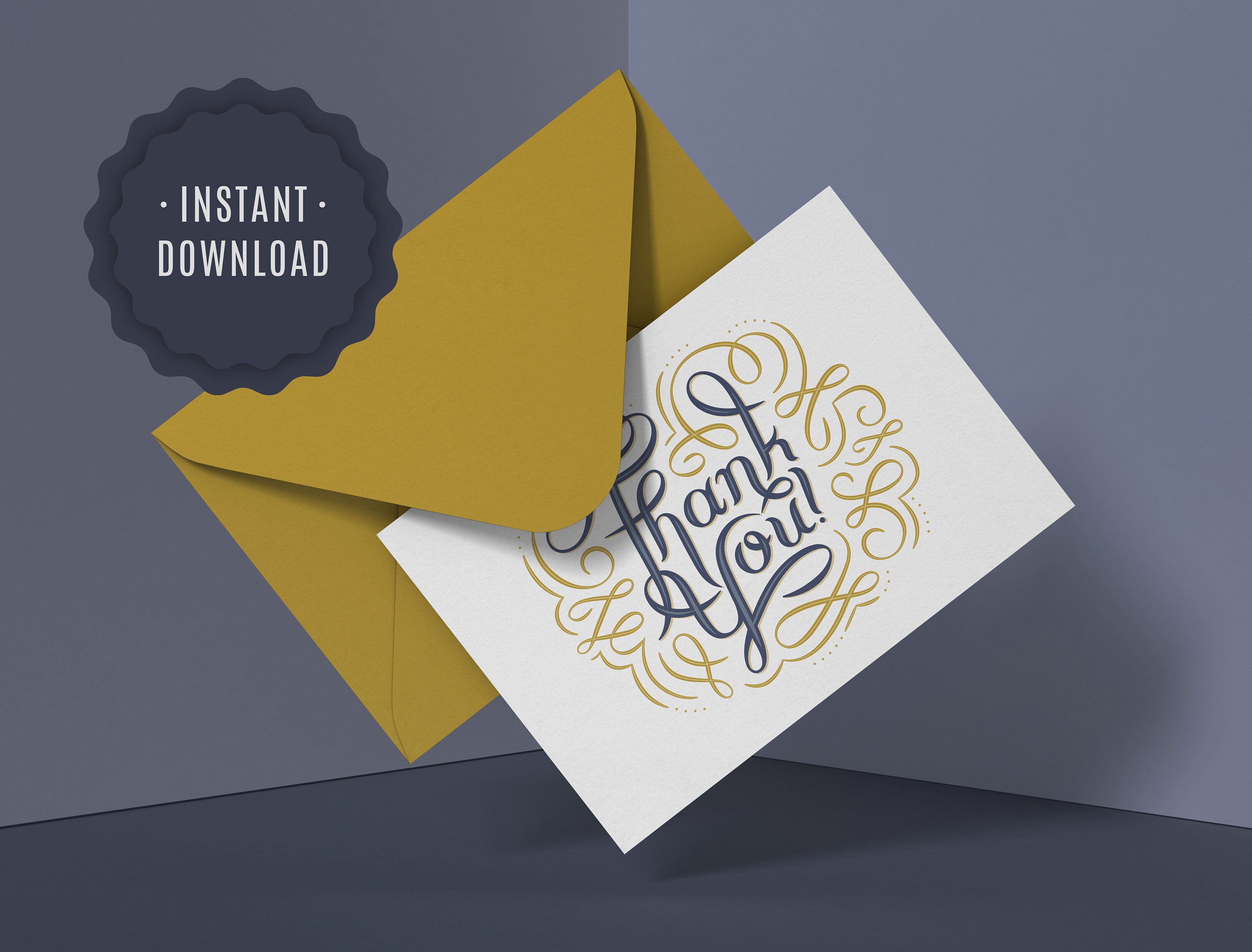 Thank You Print, Thank You, Card, Typography Print, Digital Download ...