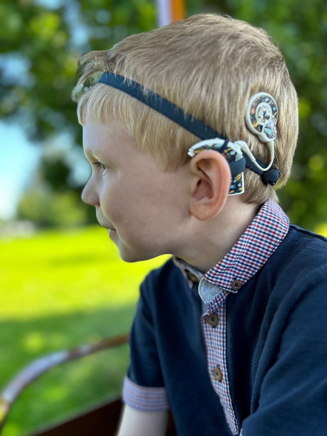 Elastic Headband for Cochlear Implants - Aqua + - Etsy