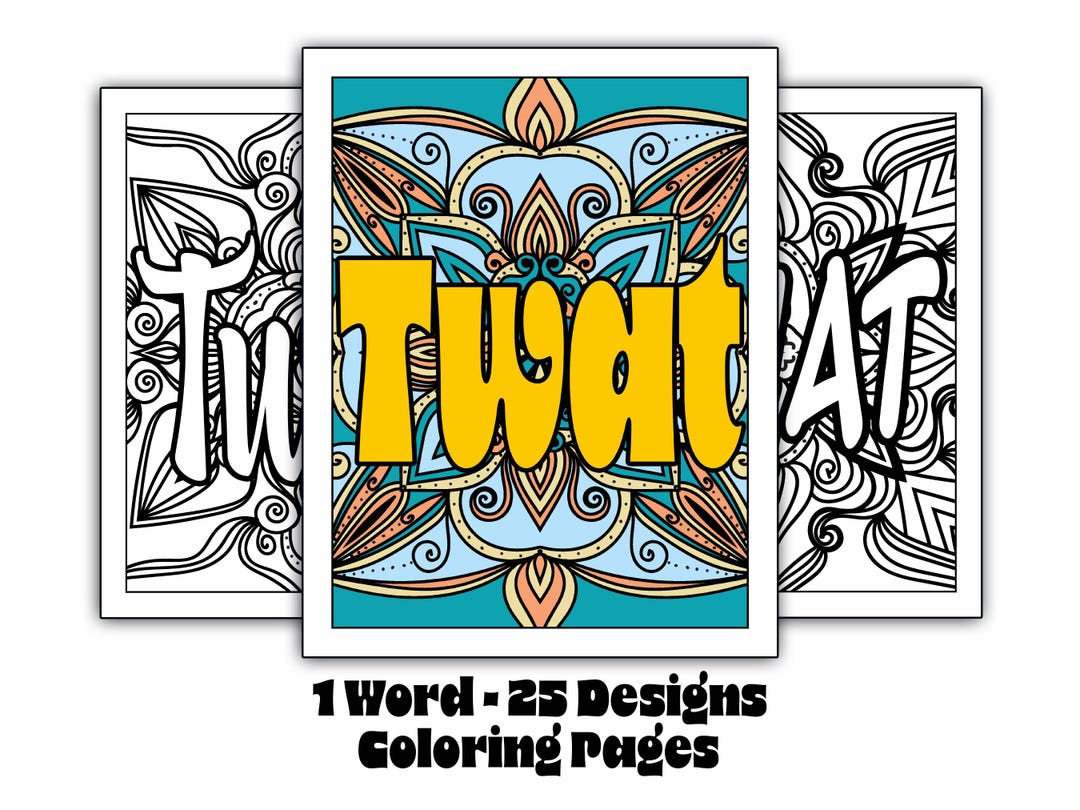 Swearing Adult Coloring Pages: Mandala Designs (digital Download) - Etsy
