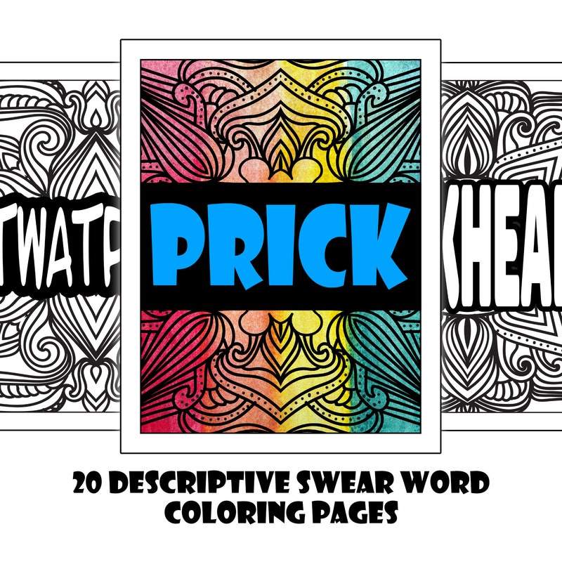 Curse Word Drawing Sheets - Etsy