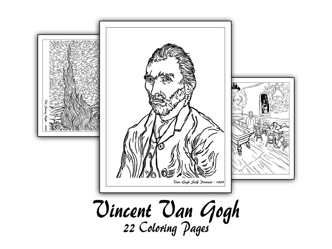Van Gogh Self Portrait Coloring Pages