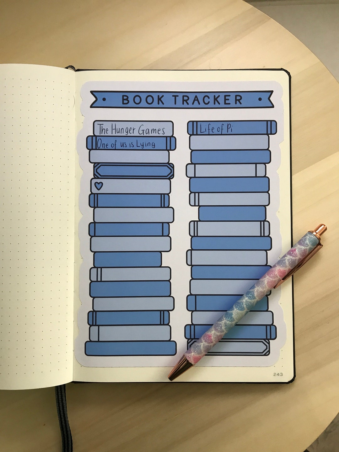 Bullet Journal Book Tracker Sticker in Various Colours,bujo Supplies ...