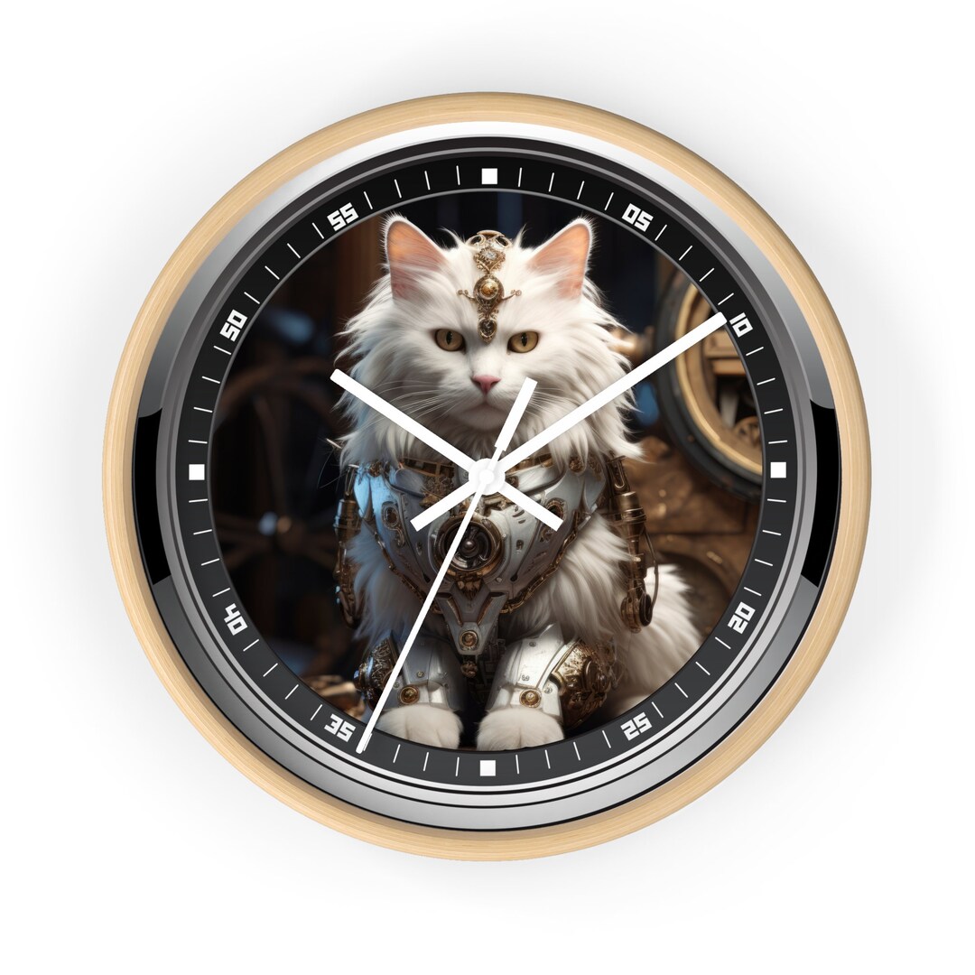 Steampunk White Cat Wall Clock Bathroom Wall Clocks Cats Wall Clocks - Etsy