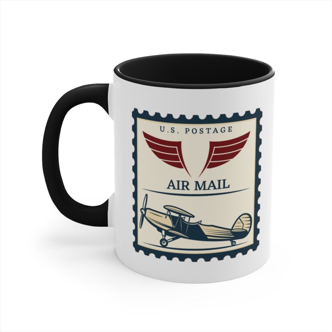 Air Mail Airplane Coffee Mug Airplane Gift for Father's - Etsy