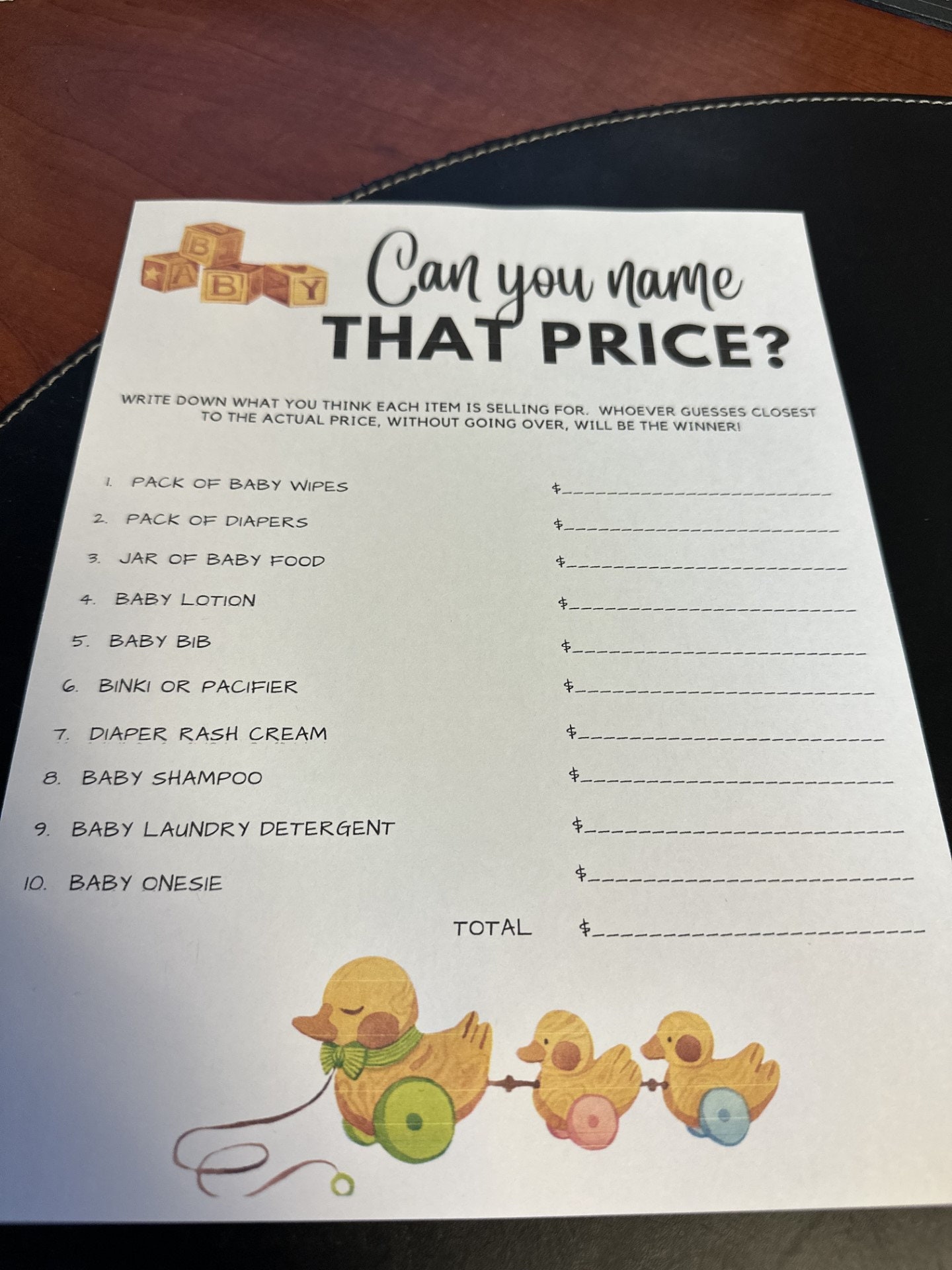 Can You Name That Price Baby Shower Game - Etsy