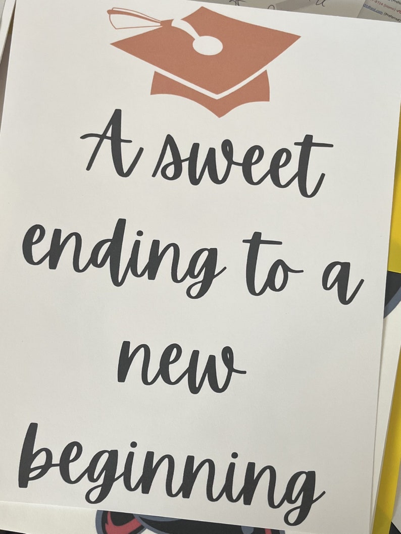 A Sweet Ending to a New Beginning Printable - Etsy