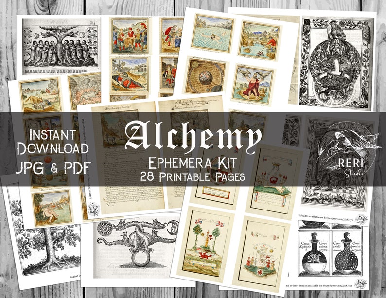 Printable Alchemist Ephemera Bundle With Over 100 Alchemy and Occult ...